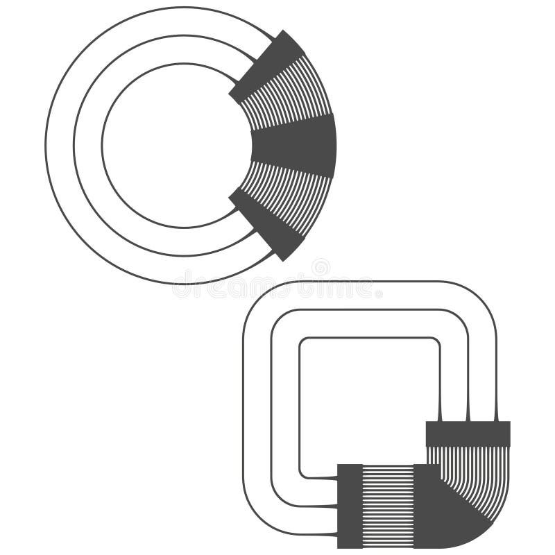 Circular Sector Form. Square Arc Element. Radial Vector Layout ...