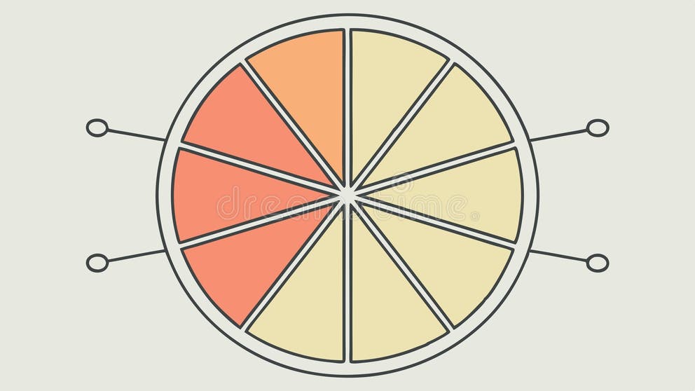 Circular Segmented Wheel, Data Division and Analytics, Vector Design ...