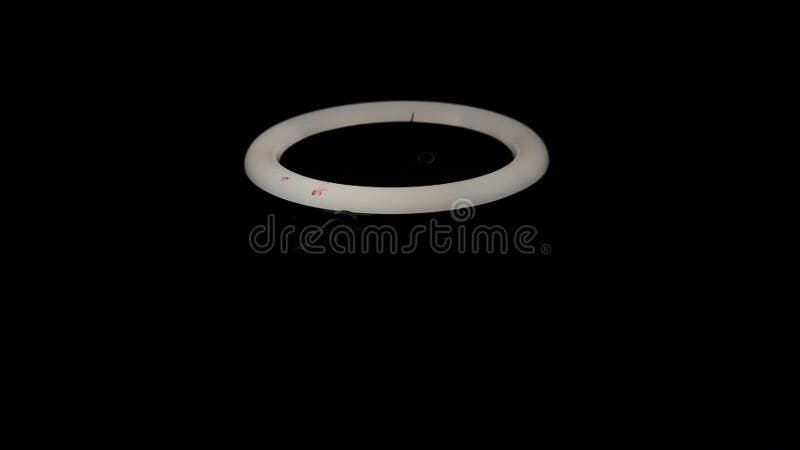 O Shaped White Disk Floats through Frame Stock Footage - Video of drone ...