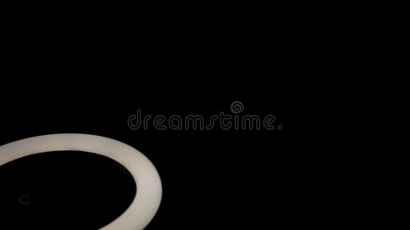 O Shaped White Disk Floats through Frame Stock Footage - Video of drone ...