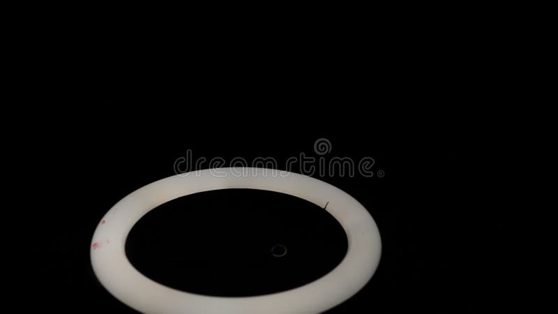O Shaped White Disk Floats through Frame Stock Video - Video of halo ...