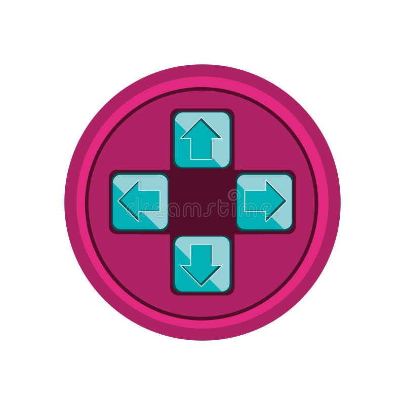 Circular Shape with Arrows Buttons for Games Stock Vector ...
