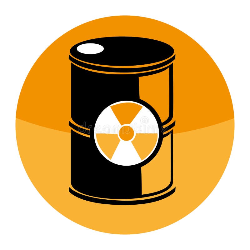 Circular Shape with Barrels with Radioactive Materials Stock Vector ...