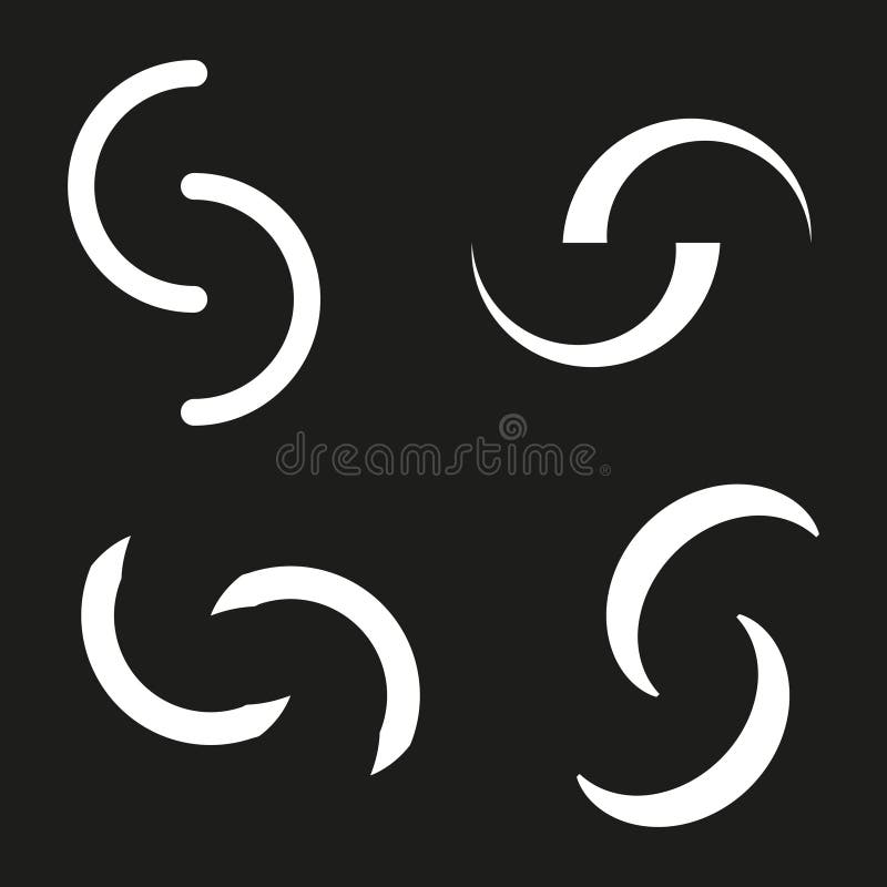 Circular Shape Icon. Rotating Abstract Designs. Vector Geometric ...