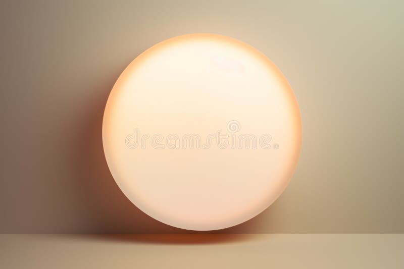 Circular Shape on Light Color Background AI Generated Stock ...