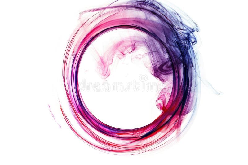 A Circular Shape of Smoke on a White Background Stock Image - Image of ...