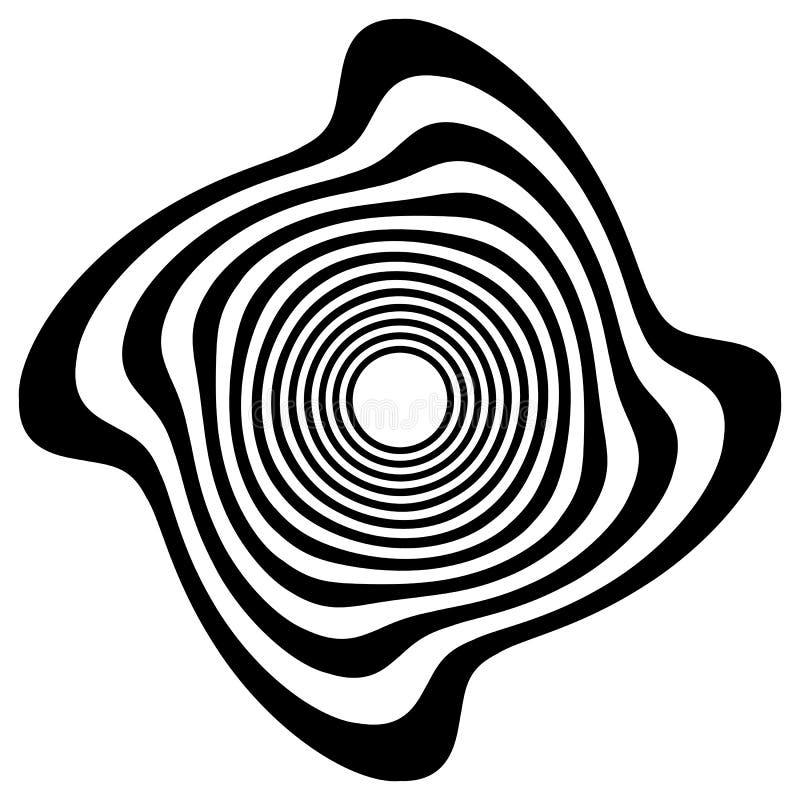 Circular Shape Spiral Vortex Distortion Effect Stock Illustrations ...