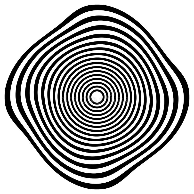 Circular Shape With Spiral, Vortex Distortion Effect Stock Vector ...