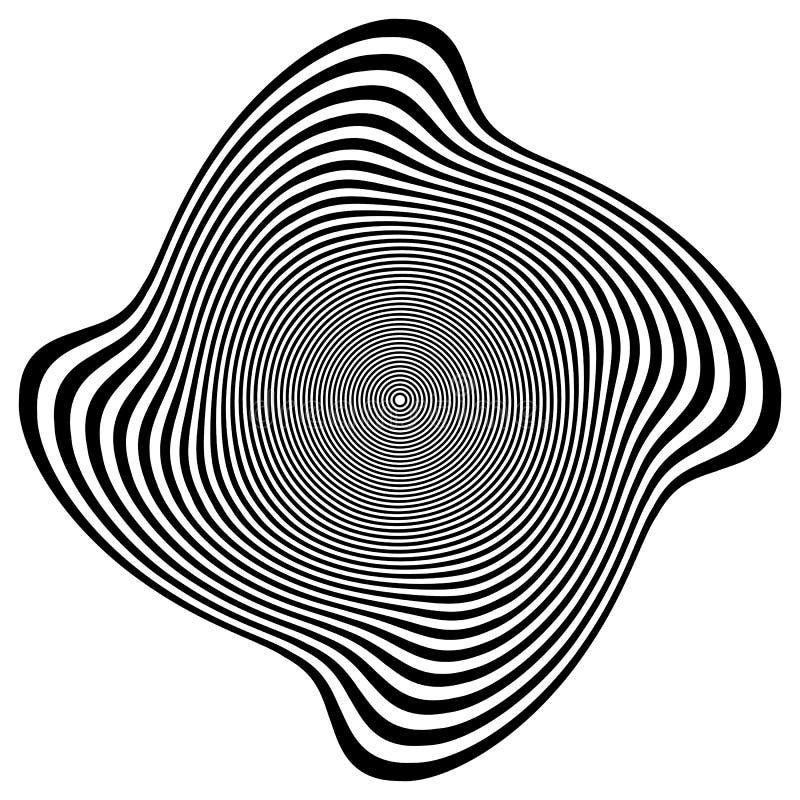 Circular Shape with Spiral, Vortex Distortion Effect Stock Vector ...