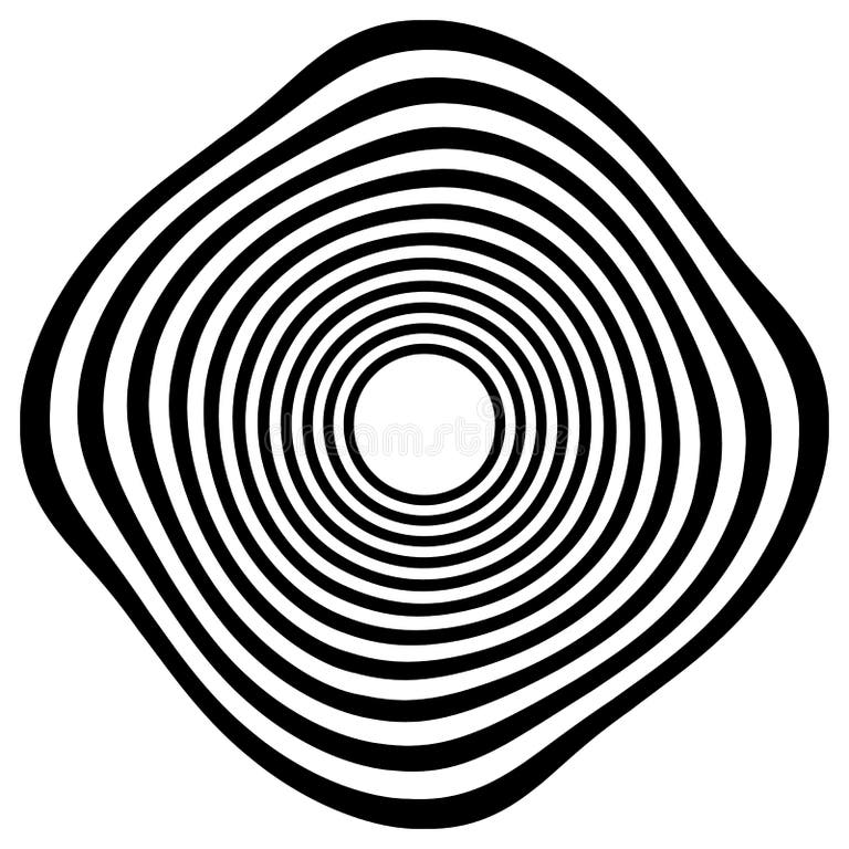 Circular Shape with Spiral, Vortex Distortion Effect Stock Vector ...