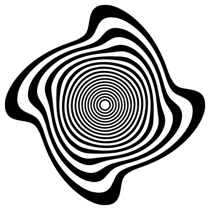 Circular Shape with Spiral, Vortex Distortion Effect Stock Vector ...