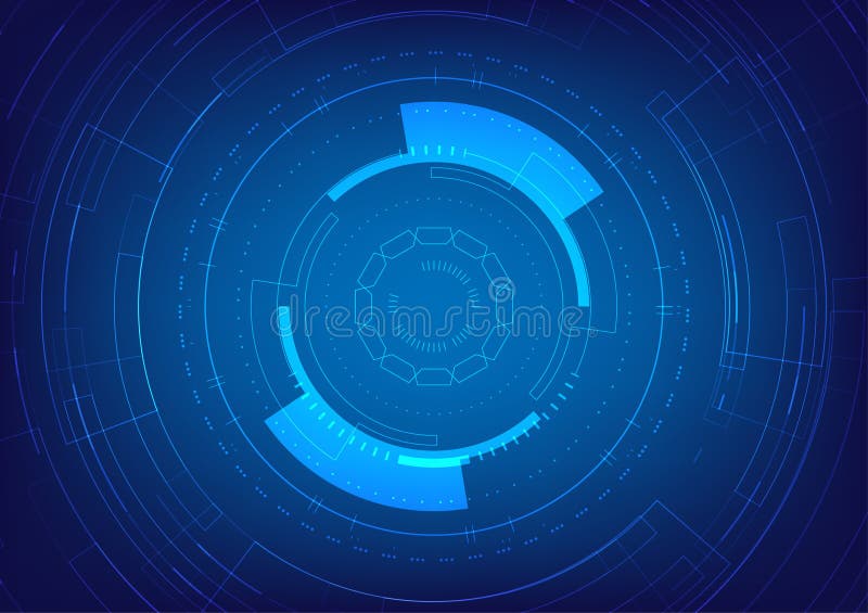 Abstract Interface Button Technology. Futuristic Dashboard Computer Circuit Background Stock ...