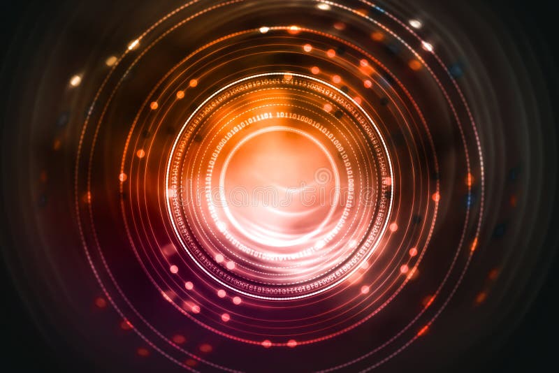 Circular Shape Technology Scene Stock Illustration - Illustration of ...