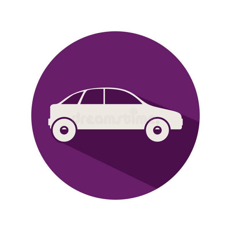 Circular Shape with Vehicle Silhouette Stock Vector - Illustration of ...