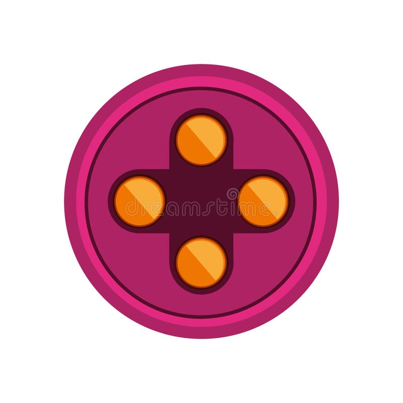 Circular Shape with Yellow Buttons for Games Stock Vector ...