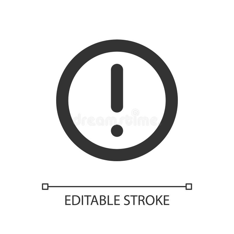 Circular Shaped Exclamation Mark Flat Color Ui Icon Stock Vector ...