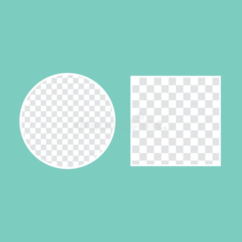 Circular Shaped Hole on Transparent Background with Frame for Text ...