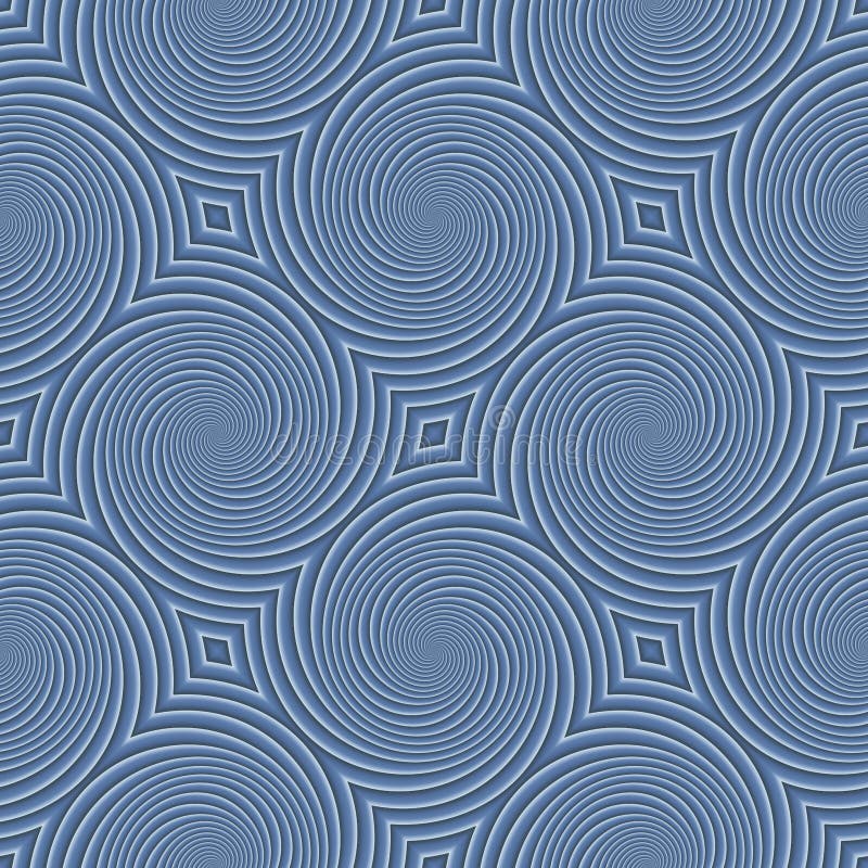 Circular Shapes Creates an Interesting Seamless Blue Pattern. Stock ...