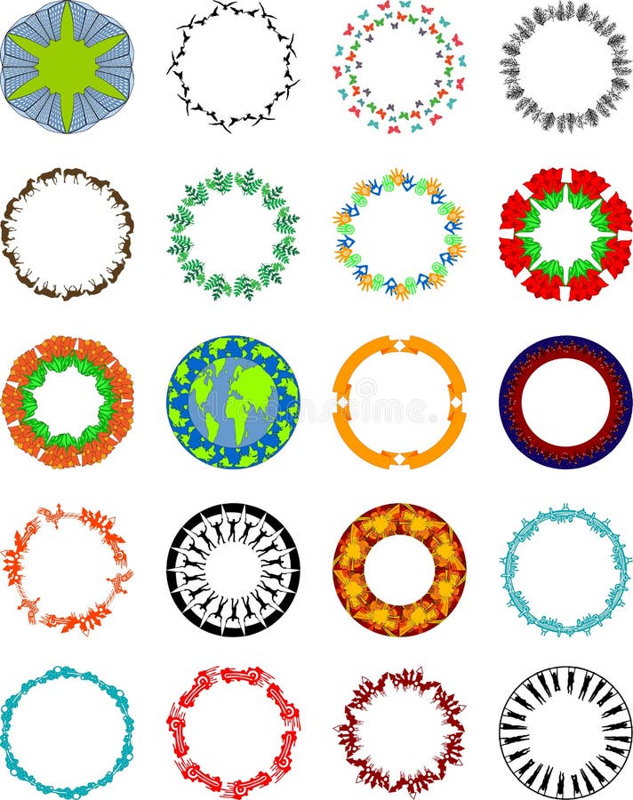 Circular shapes background stock illustration. Illustration of bright ...