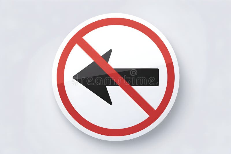 Circular Sign with Red-bordered Arrow Indicating Restriction with ...