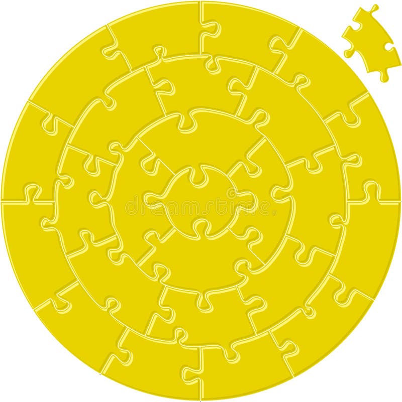 Circular complex puzzle stock vector. Illustration of simple - 21171885