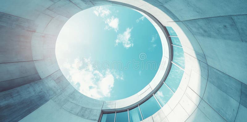 Circular Skylight with Modern Building Stock Illustration ...