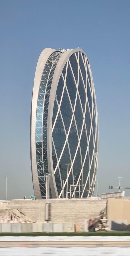 Circular Skyscraper Aldar Headquarters Building Timelapse Hyperlapse in ...