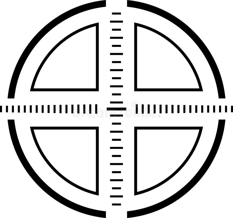 Circular Sniper Scope Crosshairs Indicating Target Navigation, Weapon ...