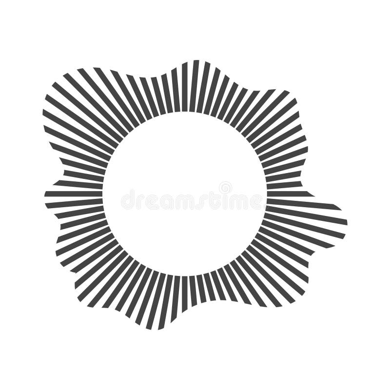 Circular Sound Wave, Audio Equalizer Round Wave, Linear Rays Circular ...