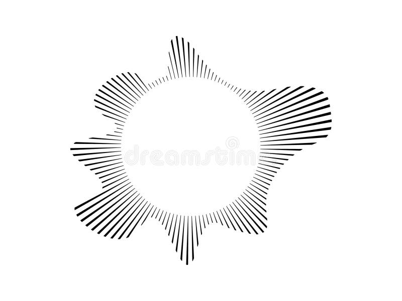 Circular Sound Wave for Audio Music . Sound Line, Radial Spectrum ...