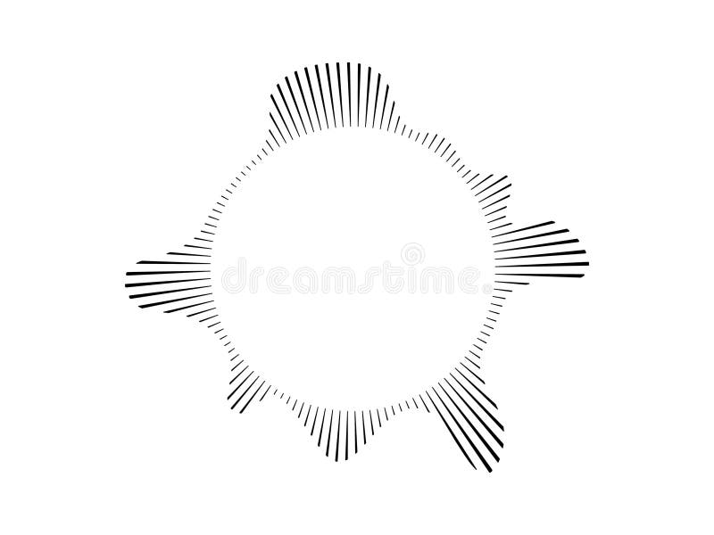 Circular Sound Wave for Audio Music . Sound Line, Radial Spectrum ...