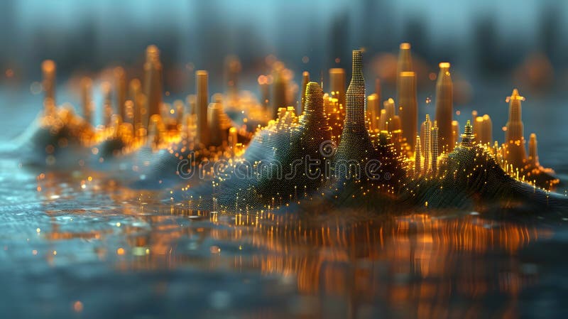 Circular Sound Wave of the Future. Big Data Visualization Stock Image ...