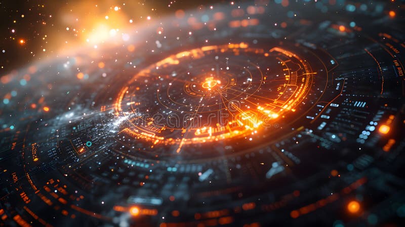 Circular Sound Wave of the Future. Big Data Visualization Stock Image ...