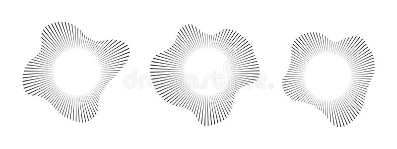Circular Sound Wave . Sound Lines, Radial Spectrum, Audio Equalizers ...