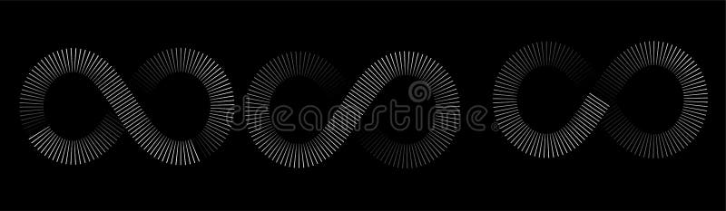 Circular Sound Wave Rhythm from Lines. Symbol Infinity, Repetition and ...