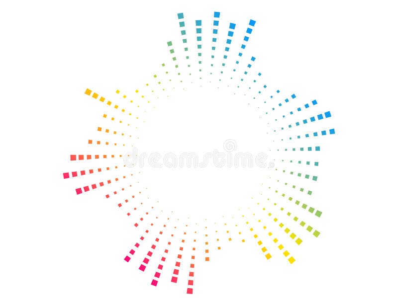 Circular Sound Wave Vector with Dotted Equalizer Bars. Neon Audio ...