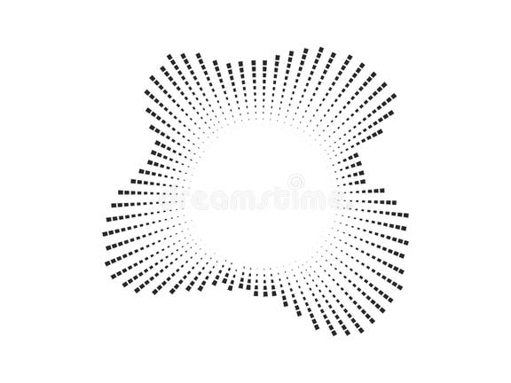 Circular Sound Wave Vector Pattern Created with Black Dots. the Design ...