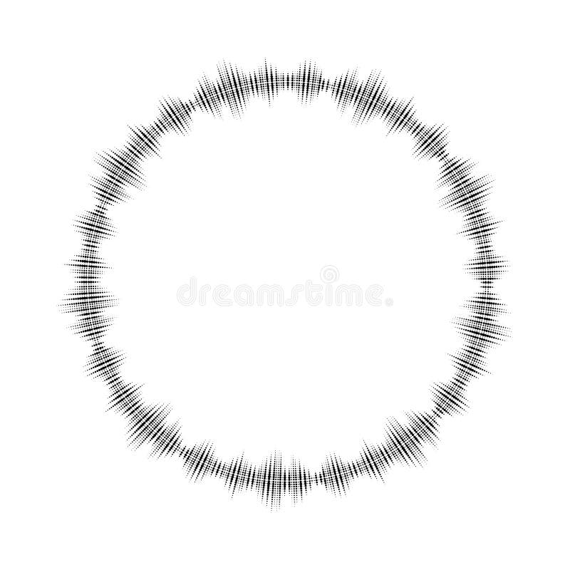 Circular Sound Waves Radial Vector Illustration Stock Vector ...