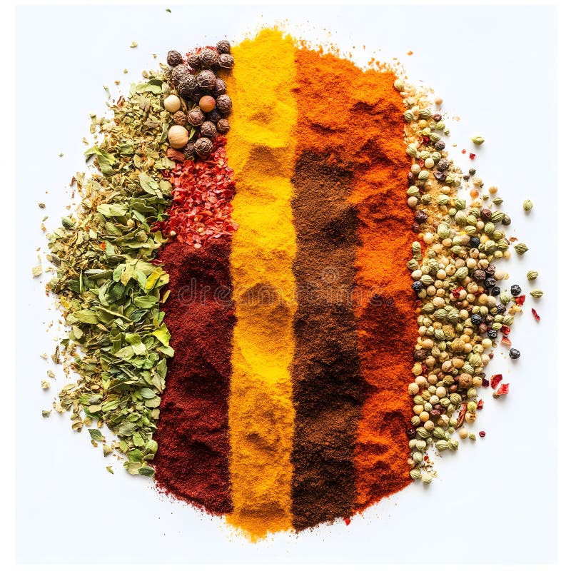 Circular Spice Blend stock illustration. Illustration of cumin - 357701704