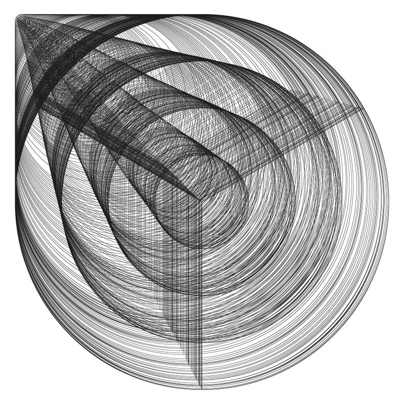 Circular Spiral Form. Layered Concentric Lines. Abstract Geometrical ...