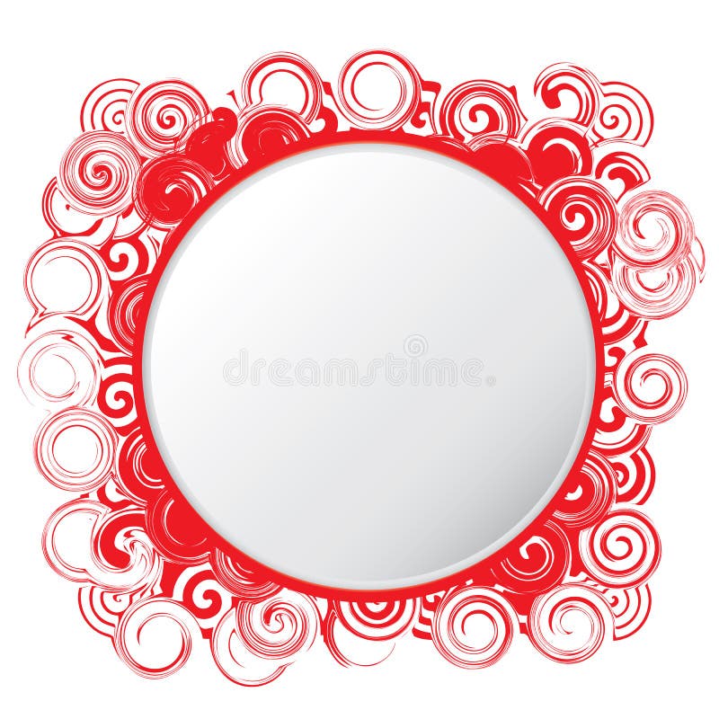 Abstract Techno Circular Frame Border Isolated Stock Illustration ...