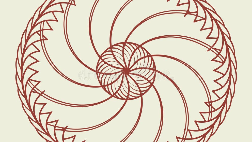 Circular Spiral Pattern, Abstract Design Element, Vector Design ...