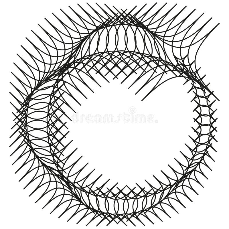 Circular Spiral Pattern. Abstract Layered Shapes. Intricate Geometry Illustration. Vector ...