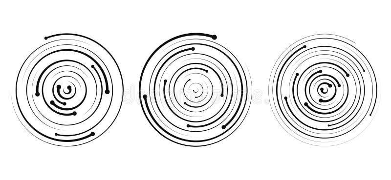 Circular Spiral Rhythm of Sound Wave in Form of Lines and Dots. Dynamic ...