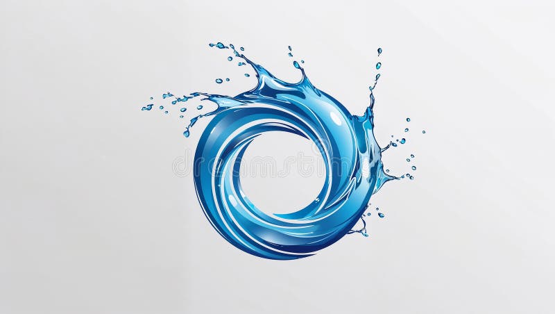 Circular Splash of Clean Water Creating a Dynamic Shape Stock ...