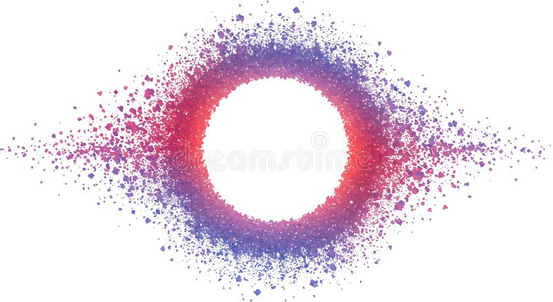 Circular Spray Design with a White Center, Featuring Densely Clustered ...