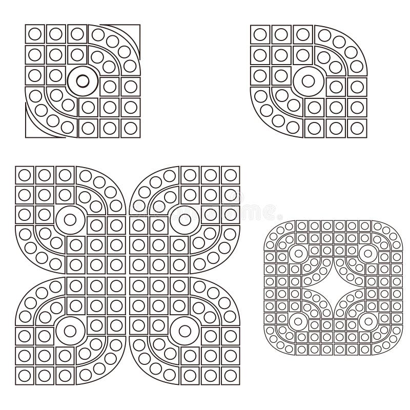 Circular square stock vector. Illustration of block, concept - 33739016