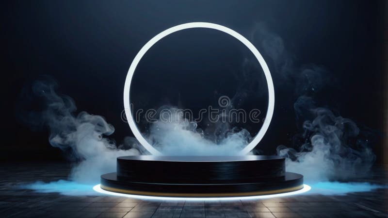 Abstract 3d Bright Empty Stage Background Picture. Stock Illustration ...