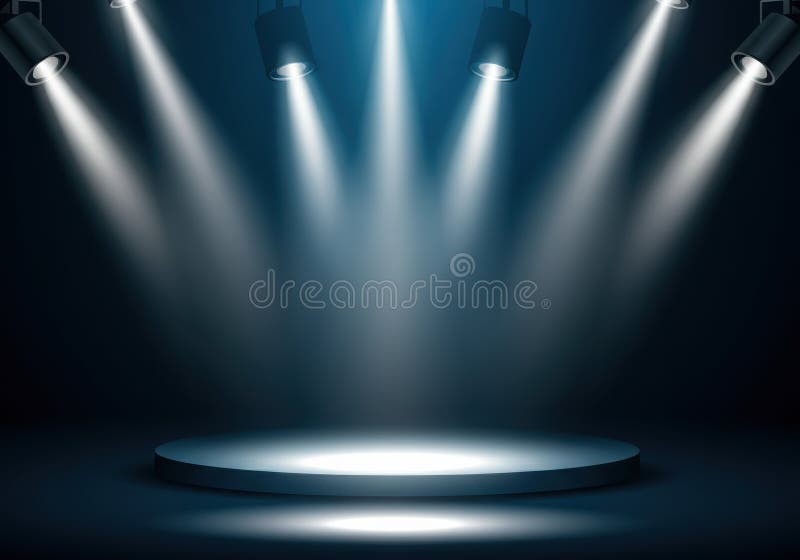 Spotlight Shining Circular Stage Creating Dramatic Atmosphere Stock ...