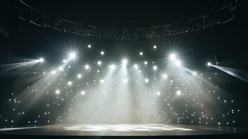 Circular Stage Lights White Stock Illustration - Illustration of ...